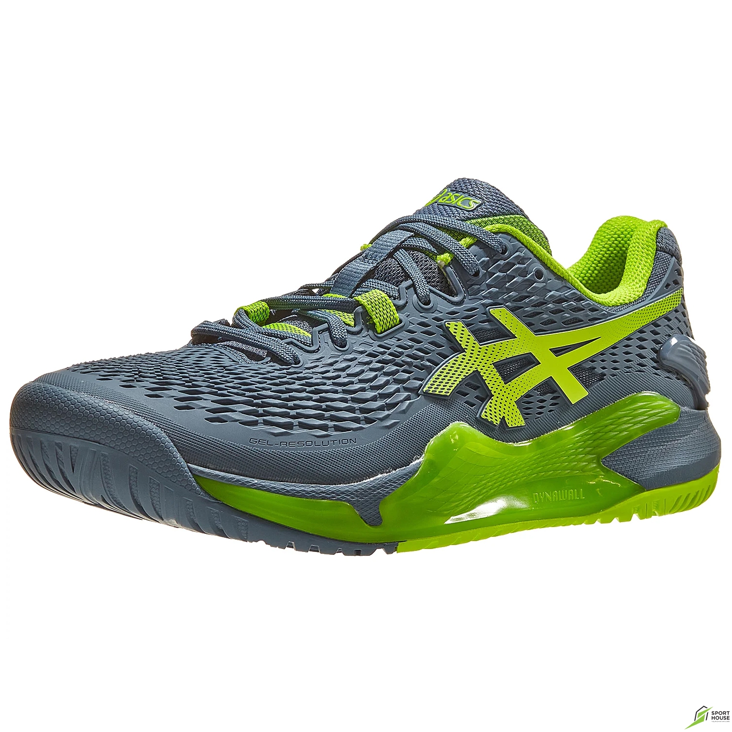 Giày Tennis Asics Gel Resolution 9 Steel Blue/Green (1041A330.400)
